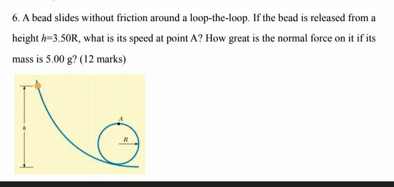 Solved 6. A bead slides without friction around a | Chegg.com