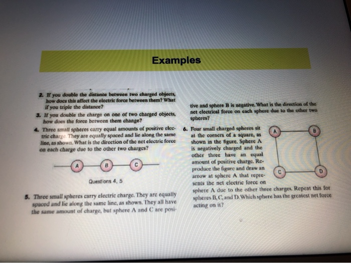 Solved Examples 2. If you double the distance between two | Chegg.com