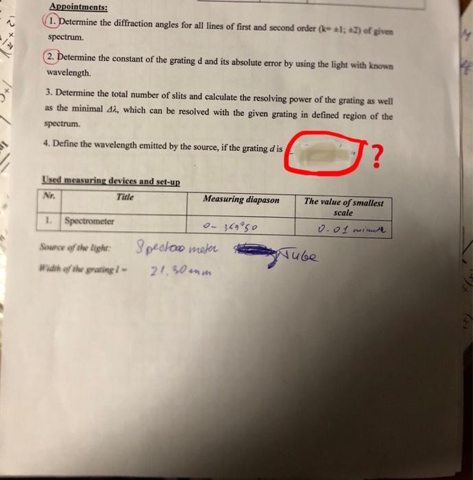 1. Determine the diffraction angles for all lines of | Chegg.com