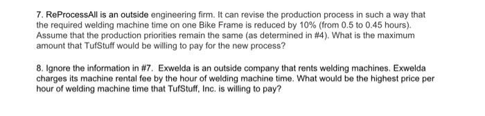 Case: Utilization of a Constrained Resource Tutstuff, | Chegg.com