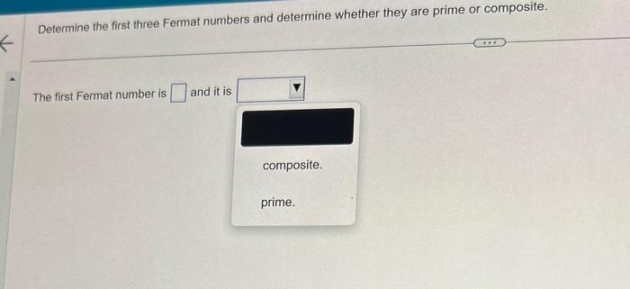 Solved Determine the first three Fermat numbers and | Chegg.com