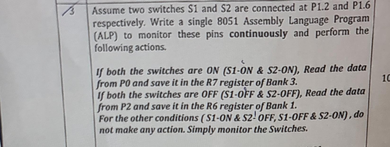 Solved Assume two switches S1 and S2 are connected at P1.2 | Chegg.com