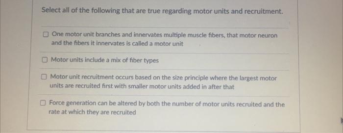 Solved Select all of the following that are true regarding | Chegg.com