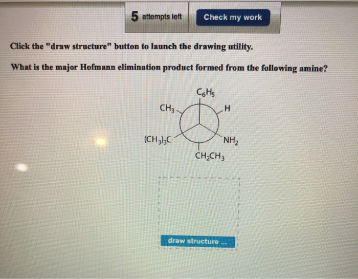 Solved What is the major Hofmann elimination product formed | Chegg.com
