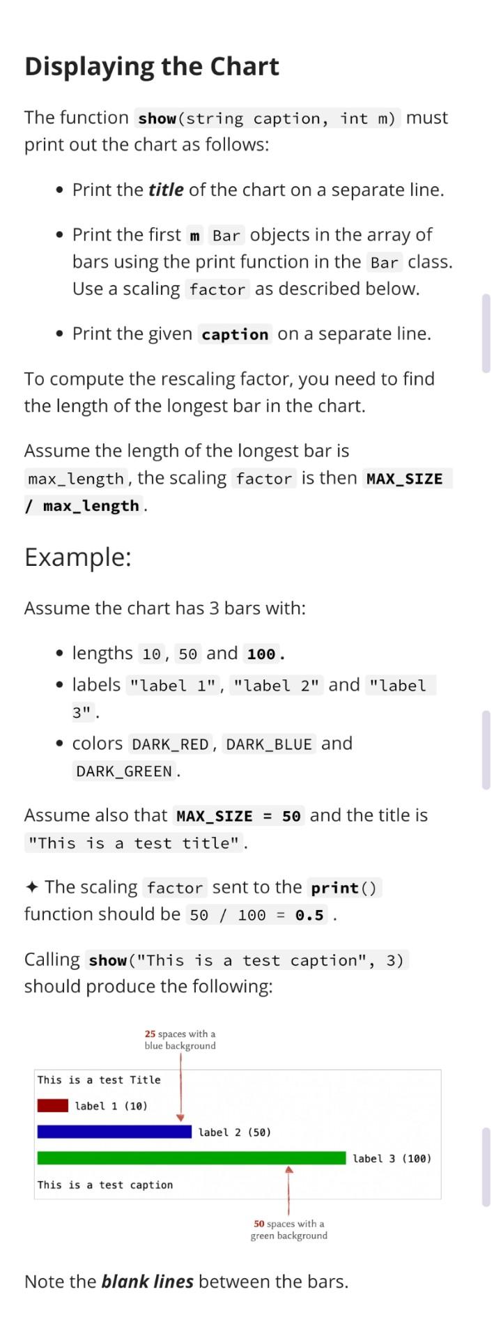 Solved Part 2: A Bar Chart Points: 35% Required API | Chegg.com