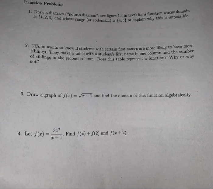 Solved Practice Problems 1. Draw a diagram ("potato | Chegg.com