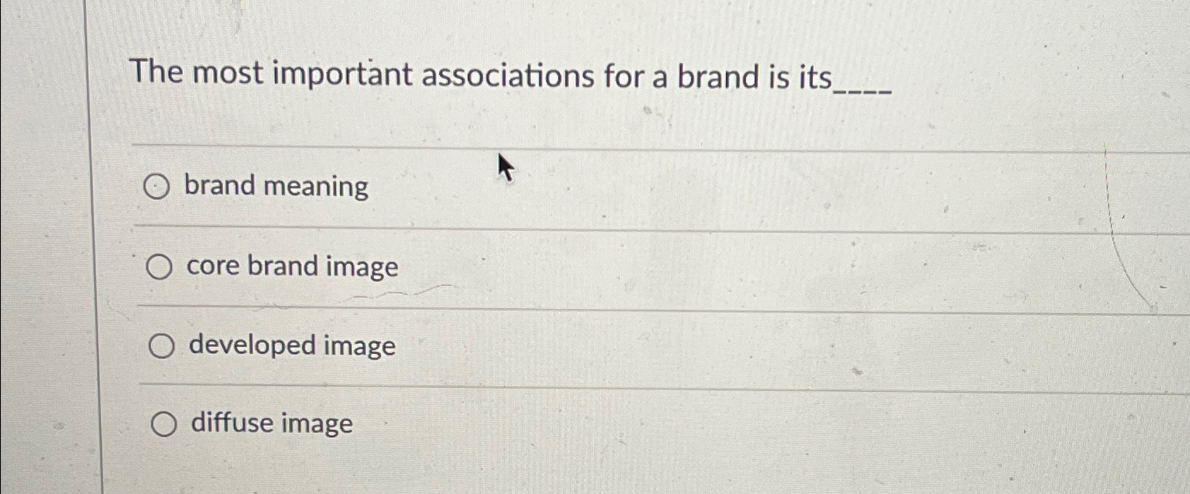 Solved The most important associations for a brand is | Chegg.com