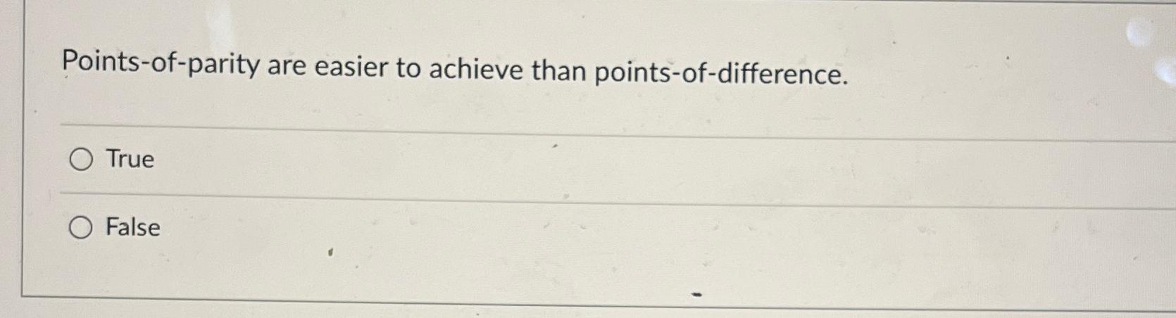 Solved Points-of-parity are easier to achieve than | Chegg.com