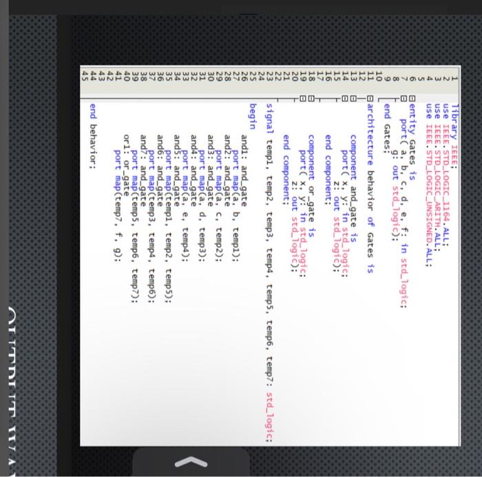 Solved this is a 5-input and gate vdhl code created using | Chegg.com