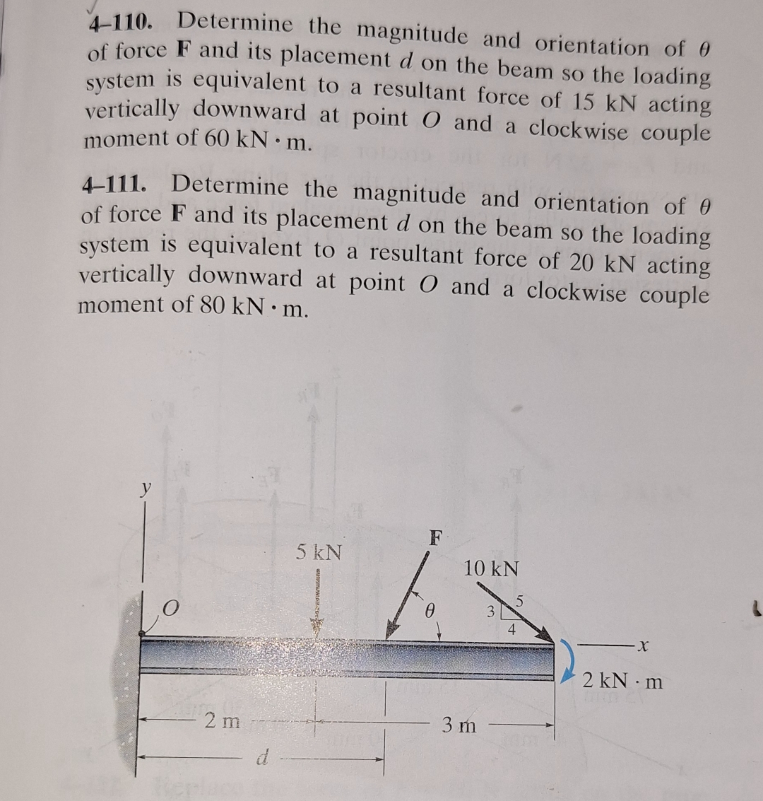 Solved 4 110 determine The Magnitude And Orientation Of θ