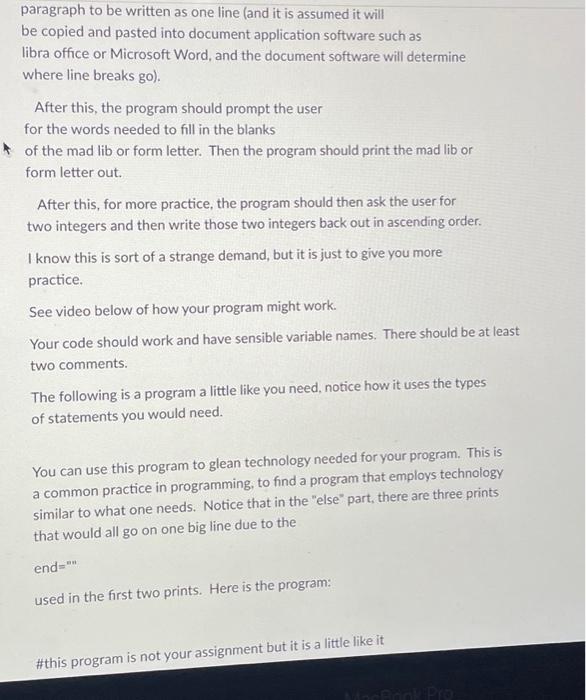 Solved Your assignment is to create a Python program that | Chegg.com