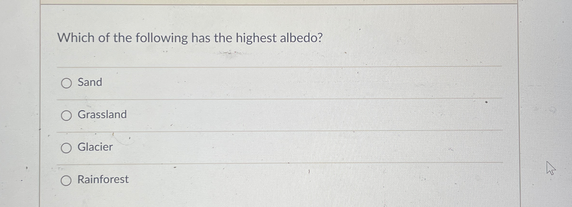 Solved Which of the following has the highest | Chegg.com