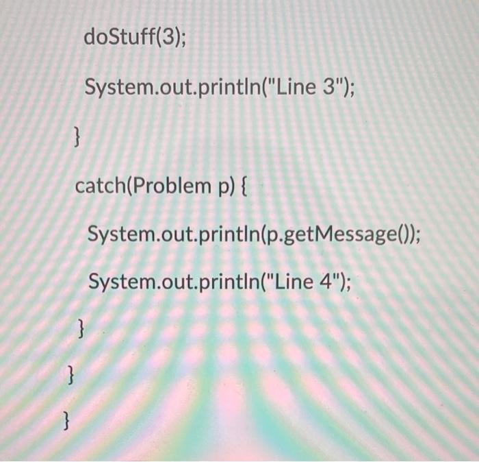 Solved class Problem extends Exception { public Problem() { | Chegg.com