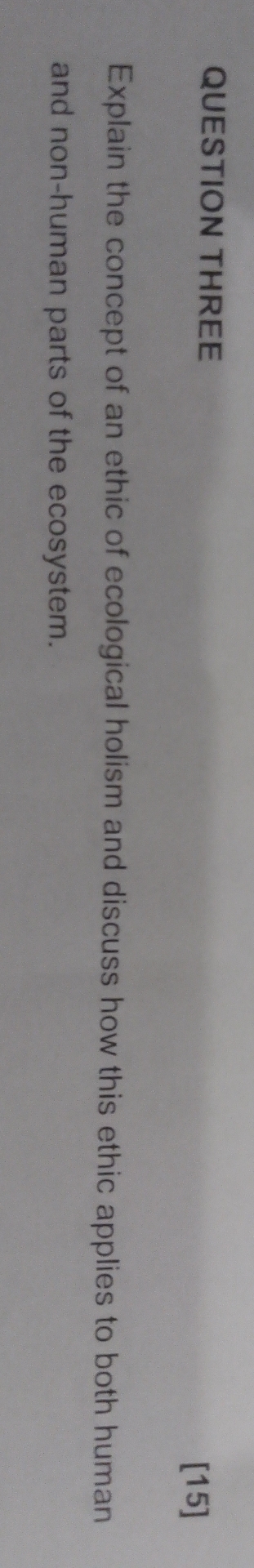 Solved QUESTION THREE[15]Explain the concept of an ethic of | Chegg.com