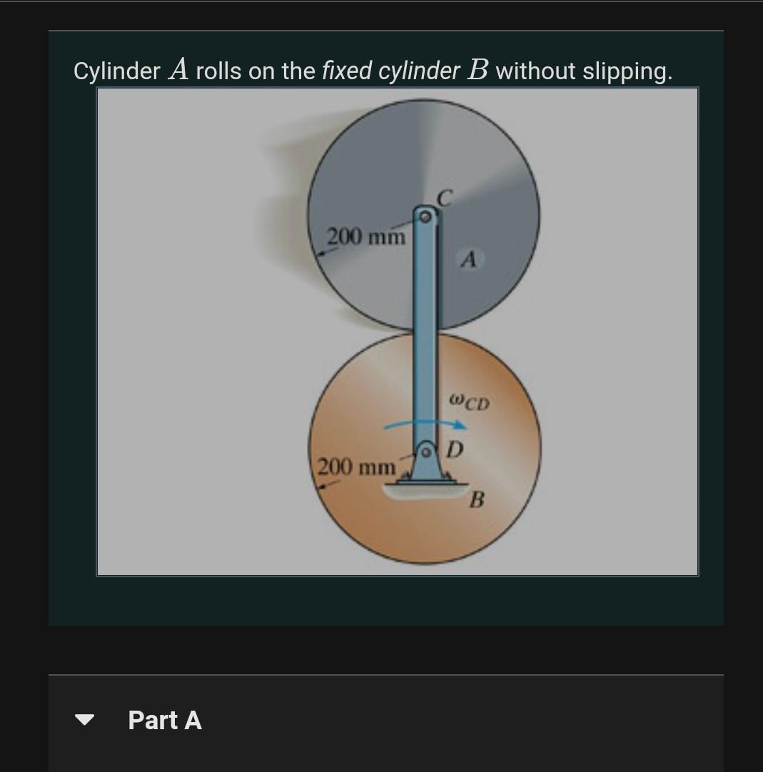Solved Cylinder A rolls on the fixed cylinder B without | Chegg.com