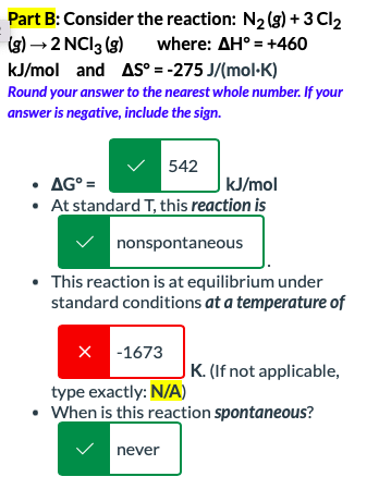 Solved For each of the following reactions, calculate \Delta | Chegg.com
