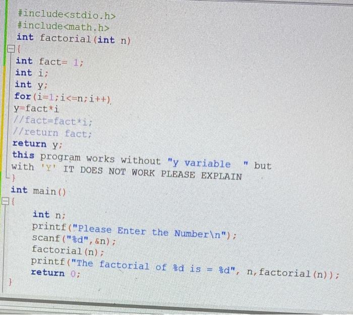 Solved please explain why not program working by storing | Chegg.com