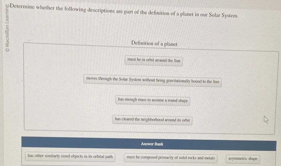 Solved Determine whether the following descriptions are part | Chegg.com
