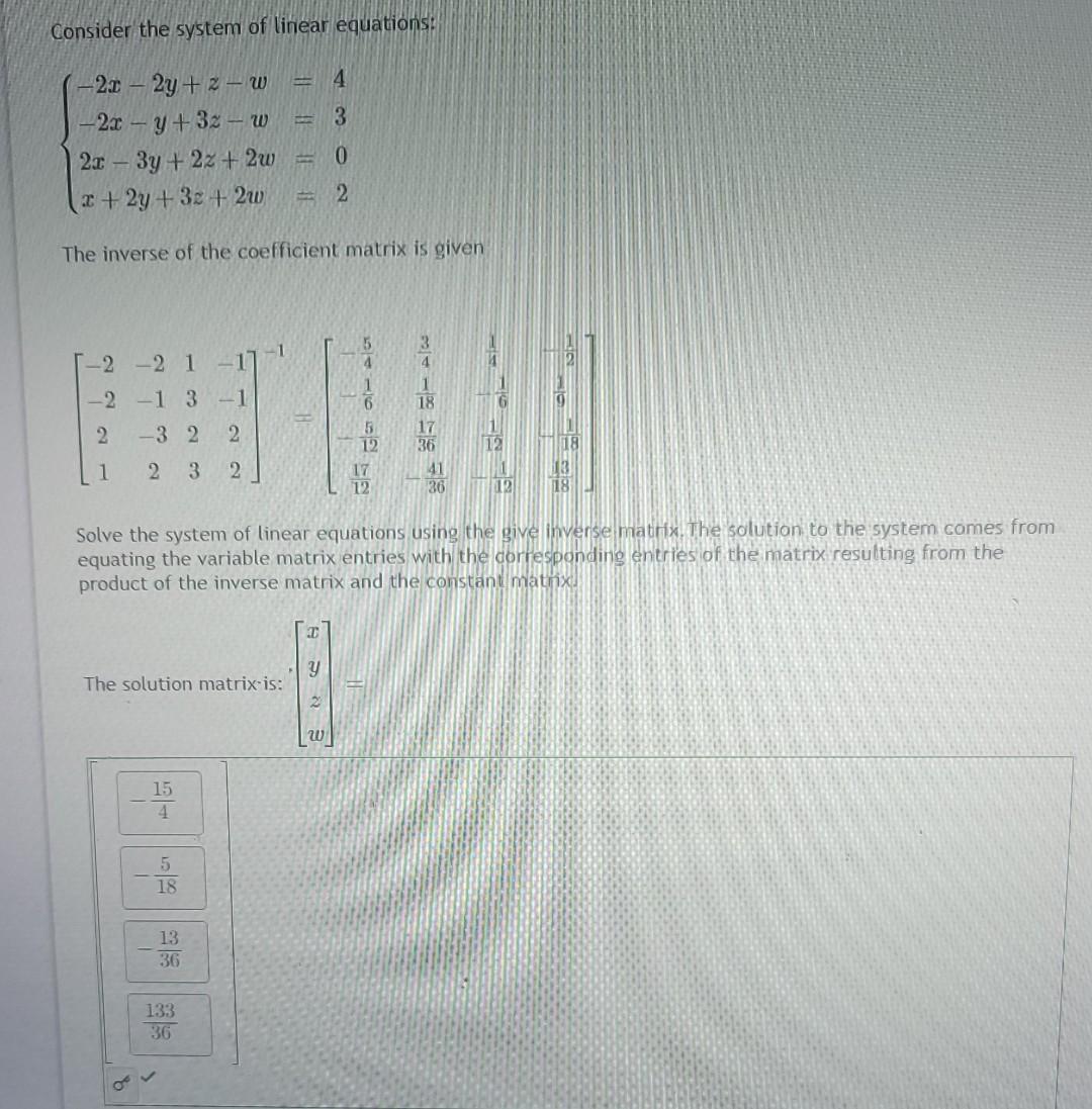 Solved the answer is correct. can you show how to solve it | Chegg.com