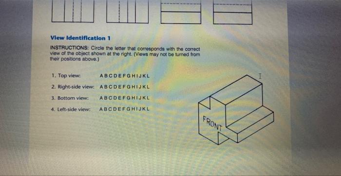 Solved View Identification 1 INSTRUCTIONS: Circle the letter | Chegg.com