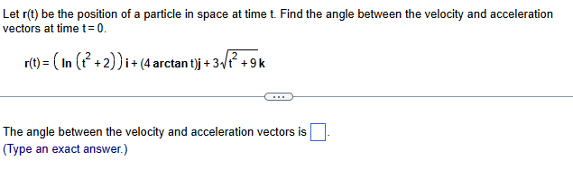 Solved Let r(t) be ﻿the position of ﻿a particle in ﻿space at | Chegg.com