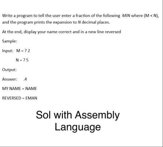 Solved Solve this program by Assembly language | Chegg.com