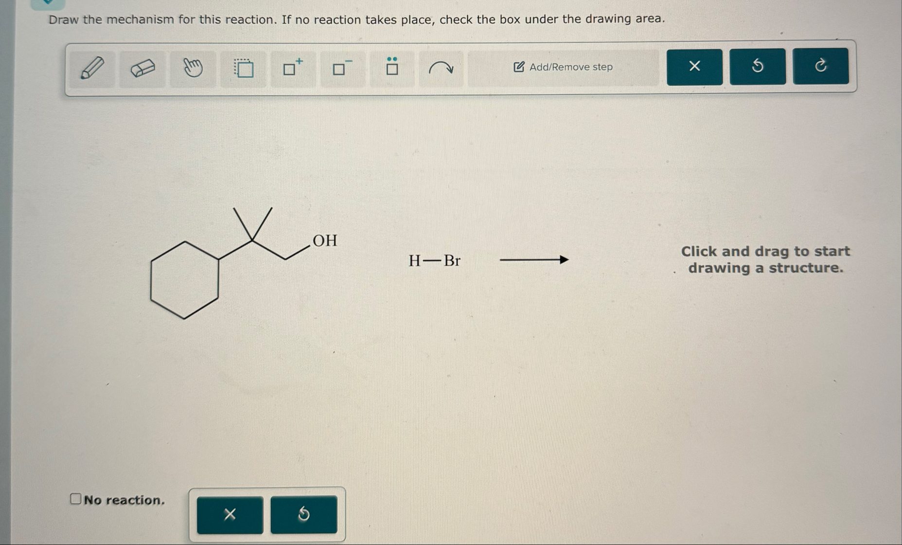 Solved 6969 45nathellive tino ©H-Br q,Click and drag to | Chegg.com