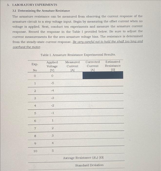 Solved 3. LABORATORY EXPERIMENTS 3.1 Determining the | Chegg.com