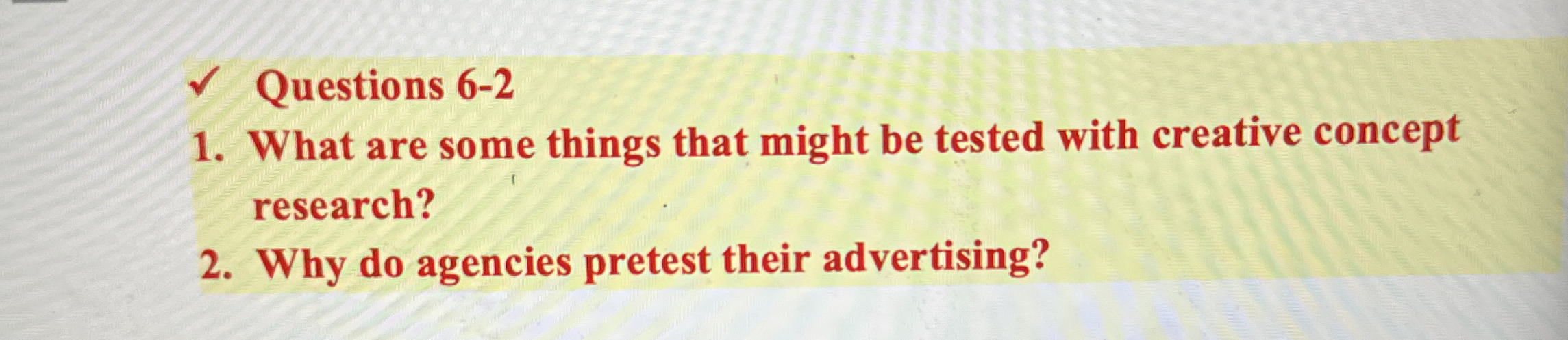 Solved ﻿Questions 6-2What are some things that might be | Chegg.com
