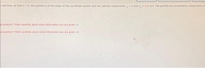 Solved A computer model displays the motion of a particle on | Chegg.com