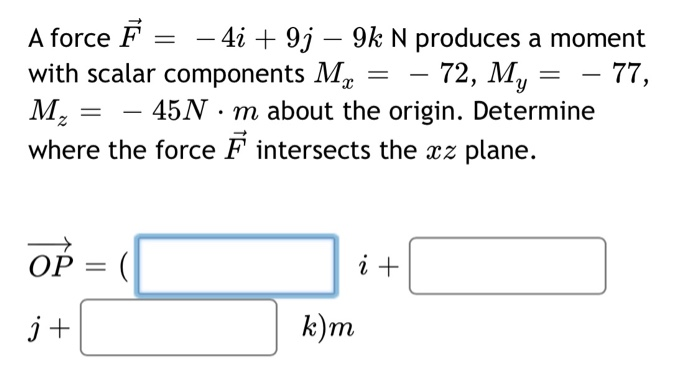 Solved = A force Fri + Fyj – 10k lb acts at a point (1, – | Chegg.com