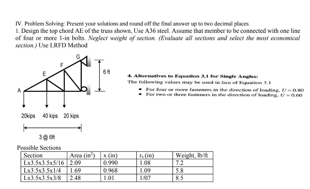 Solved IV. ﻿Problem Solving: Present your solutions and | Chegg.com