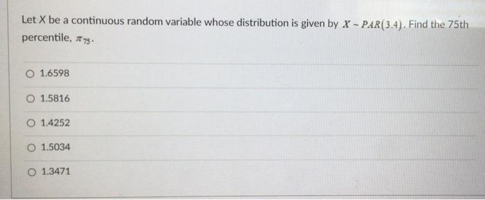 Solved Let X be a continuous random variable whose | Chegg.com
