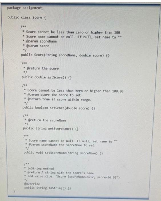 Solved package assignment; public class Student ! Use an | Chegg.com