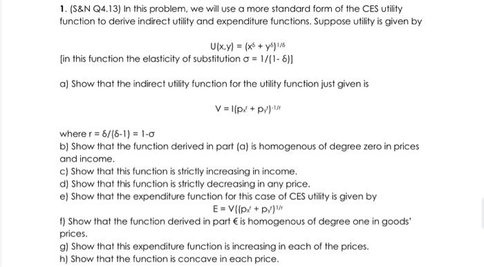 Solved 1. (S&N Q4.13) In this problem, we will use a more | Chegg.com