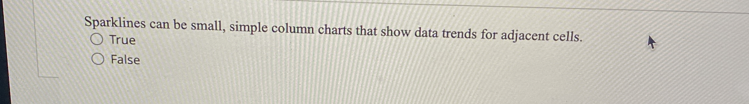 Solved Sparklines can be small, simple column charts that | Chegg.com