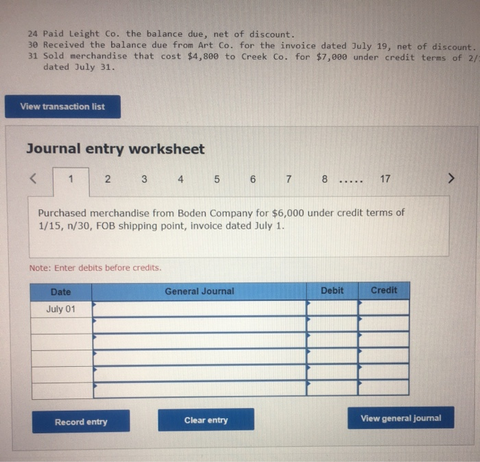 Solved 24 Paid Leight Co. the balance due, net of discount. | Chegg.com