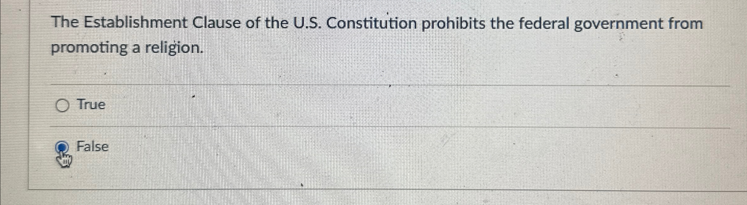 Solved The Establishment Clause of the U.S. ﻿Constitution | Chegg.com