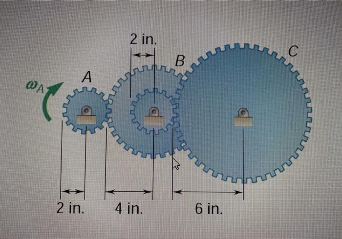Solved A gear reduction system consists of three gears, A, | Chegg.com Solved A gear reduction system consists of three gears, A, | Chegg.com