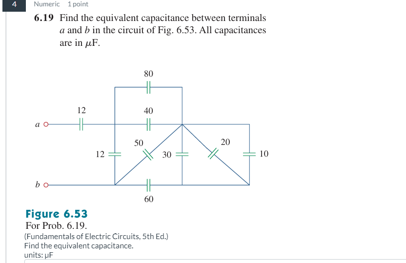 Solved 4 ﻿Numeric 1 ﻿point 6.19 ﻿Find the equivalent | Chegg.com