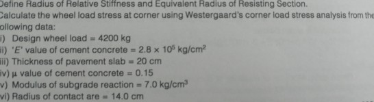 Solved Define Radius of Relative Stiffness and Equivalent | Chegg.com