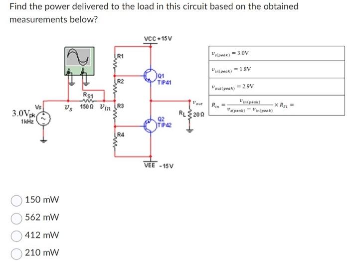 Solved Find the power delivered to the load in this circuit | Chegg.com