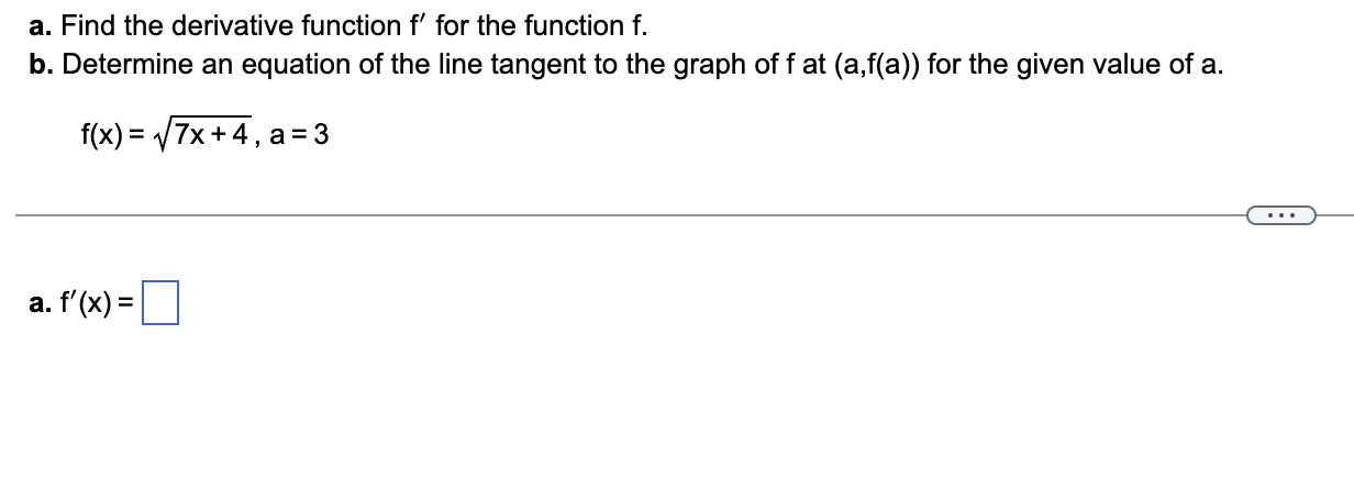 Solved a. ﻿Find the derivative function f' ﻿for the function | Chegg.com