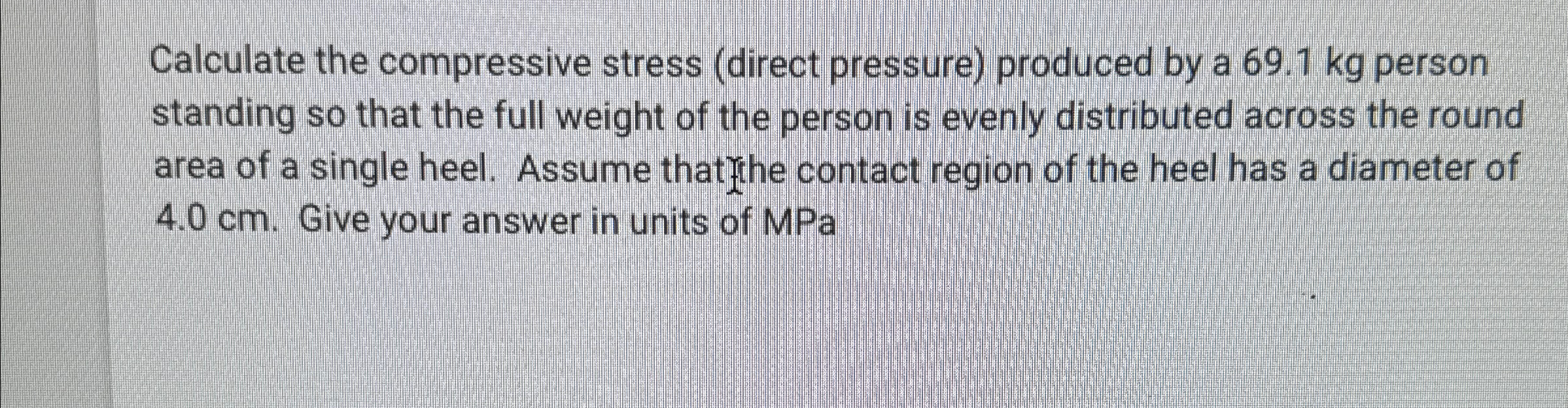 Solved Calculate the compressive stress (direct pressure) | Chegg.com