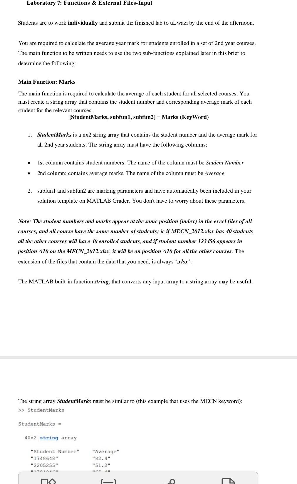 Laboratory 7: Functions \& External Files-Input | Chegg.com