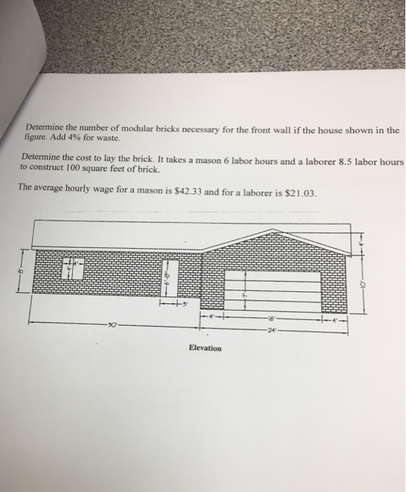 Determine the number of modular bricks necessary for | Chegg.com