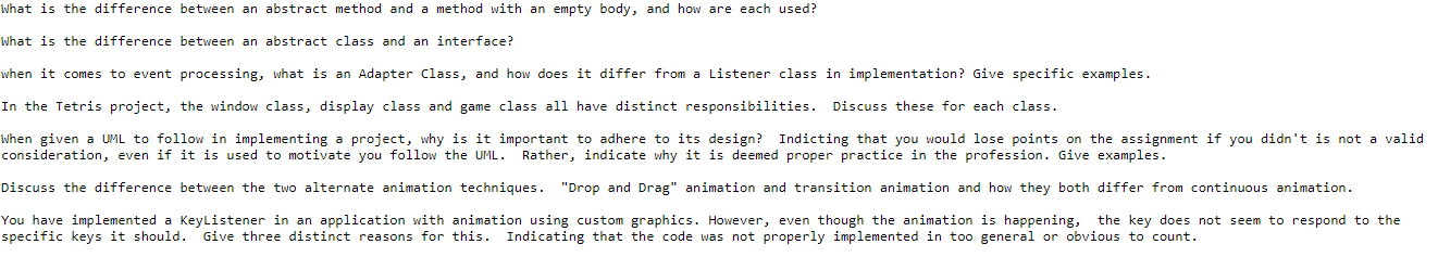 Solved What is the difference between an abstract method and | Chegg.com