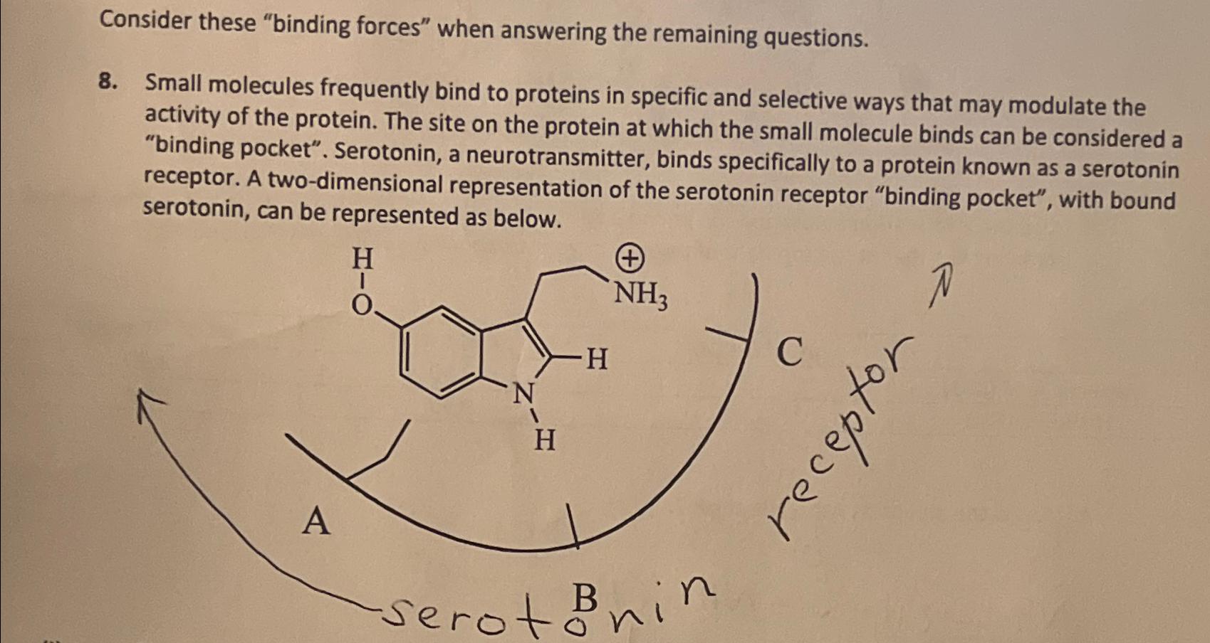 Solved Consider these "binding forces" when answering the | Chegg.com