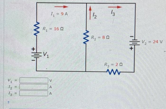 Solved consider the circuit shown below. Find V1, I2, and | Chegg.com