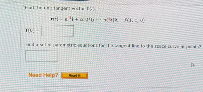 Solved Find the unit tangent vector T(t). | Chegg.com